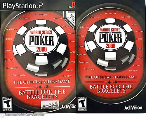 World Series of Poker 2008 PS2 – Cover Insert & Manual ONLY – NO GAME ...