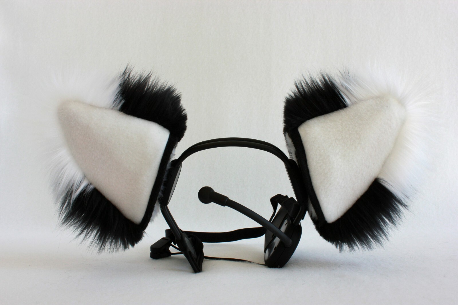 BLACK FOX ears furry kitty cat EAR wolf NECOMIMI COVERS ONLY cosplay ...
