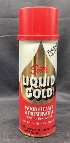 Vintage Scott's Liquid Gold Wood Cleaner Preservative NOS Movie Prop 16 ...