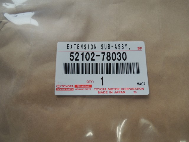 52102-78030 Toyota Extension Front Bumper 5210278030 Genuine OEM Part ...