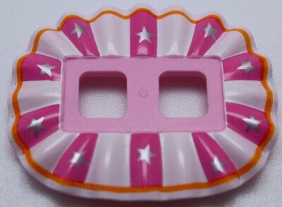 Lego Minifig Skirt Plastic Ruffled Ballerina Tutu White and Dark Pink ...