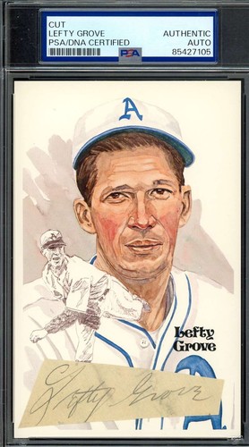 Lefty Grove PSA DNA Coa Signed Perez Steele Postcard Cut Autographed | eBay