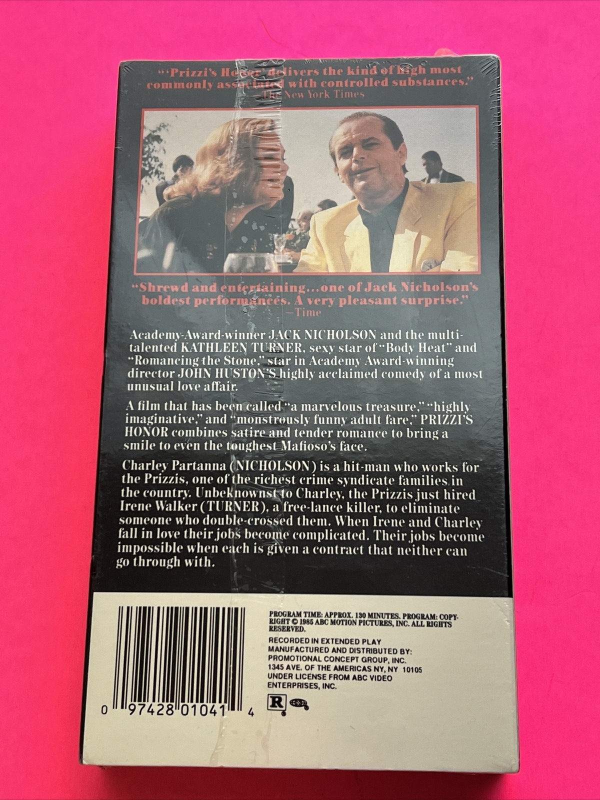 Prizzi's Honor RARE ABC Video 1st Edition (1985) VHS Jack Nicholson Hit ...