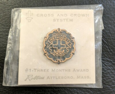 Vintage Methodist Church SS PIN Back Lapel Pin Bronze Robbins Co ...