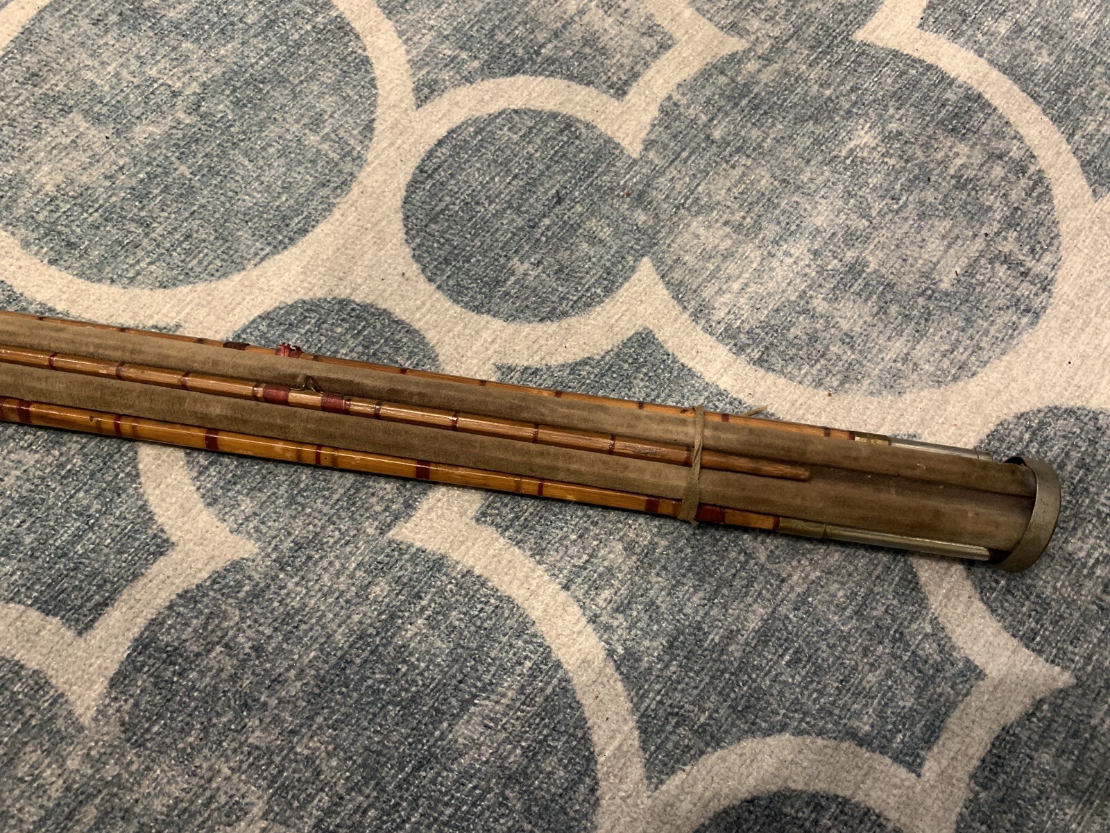 Vintage Horrocks & Ibbotson Split Bamboo Fly Rod- USA with holder, no ...