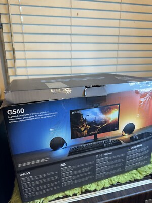 Logitech G560 LIGHTSYNC PC Bluetooth Gaming Speakers w/ Game Driven RGB ...