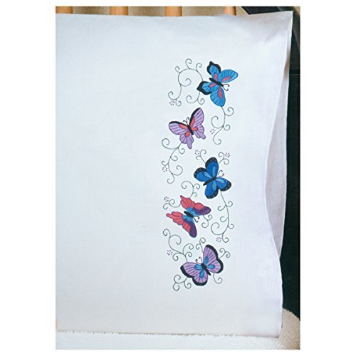 Stamped Pillowcases, Butterflies, 20" x 30" Embroidery Kit | eBay