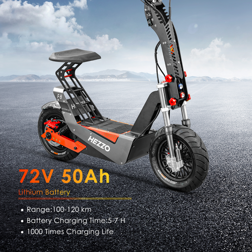 HEZZO F8 8000W Electric Scooter Off Road 62MPH Foldable Adults Escooter ...