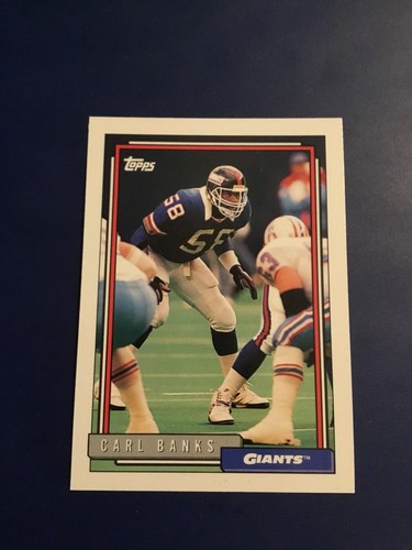 1992 Topps # 743 CARL BANKS New York Giants Great Card ! | eBay