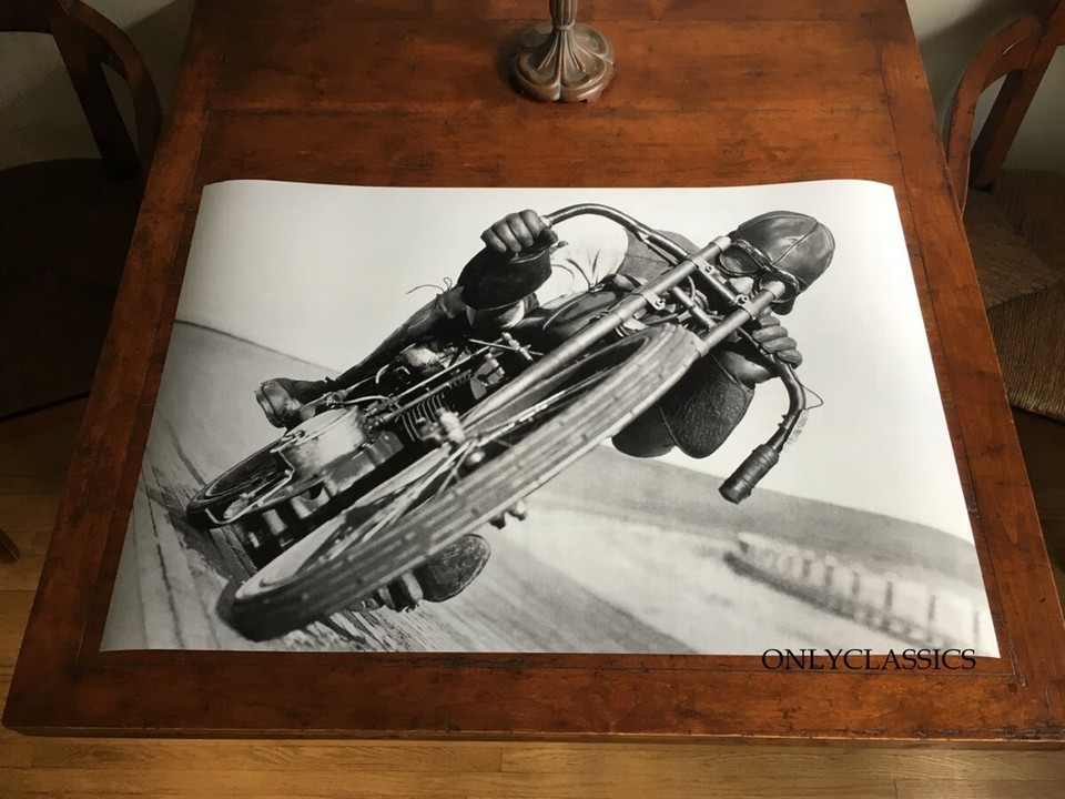 1921 Otto Walker Harley Davidson Motorcycle Boardtrack Racing 24x36 ...