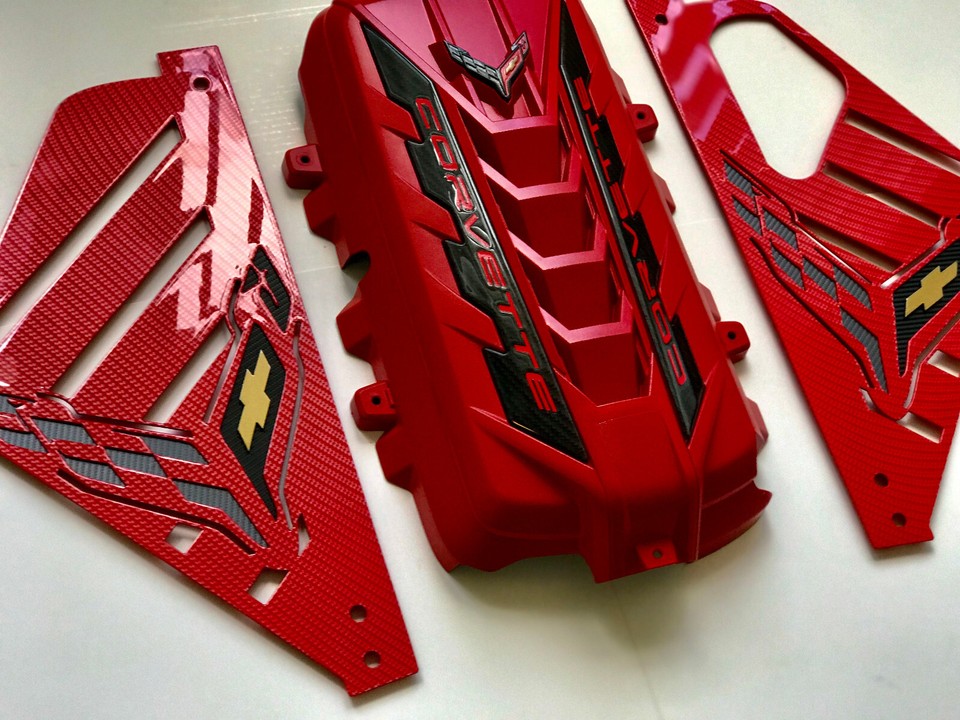 2020/24 CORVETTE C8 ENGINE COVER TORCH RED APPEARANCE PKG. NEW OEM | eBay