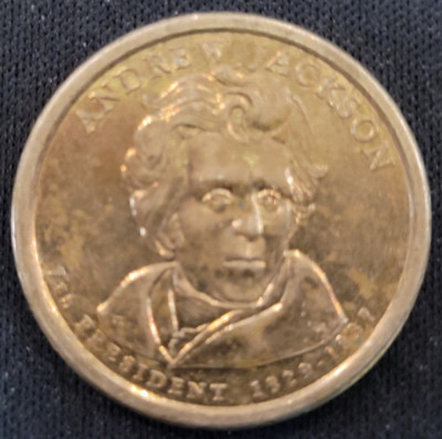 1$ ANDREW JACKSON 7th President (1829-1837) 2008 (D) US One Dollar Coin ...