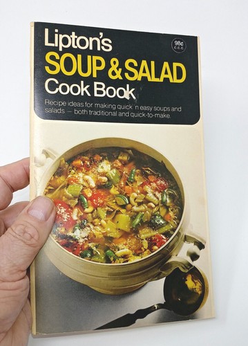Vintage 1970 Lipton's SOUP & SALAD Cook Book Recipes 93 Page Trade ...