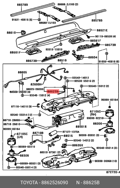 Genuine OE thermistor cooler no.1 8862526090 for TOYOTA 88625-26090 ...