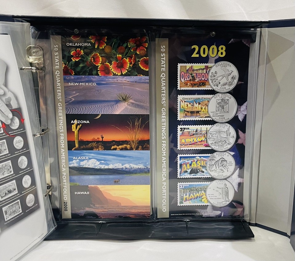 USPS 50 State Quarters Greetings from America Portfolio Album 1999 ...