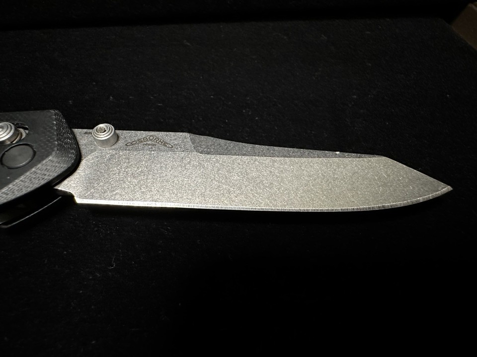 Benchmade Osborne 940-2 Axis Lock Knife Black/Green G10 Folding Knife ...