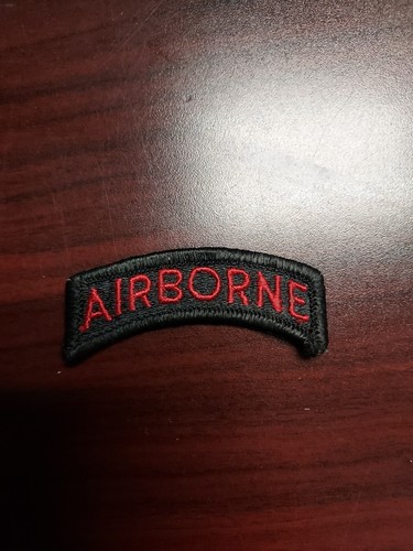 US ARMY AIRBORNE TAB BLACK & RED Patch | eBay