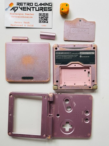 Nintendo Gameboy Advance SP AGS-101 Original Shell Label - Pearl Pink ...