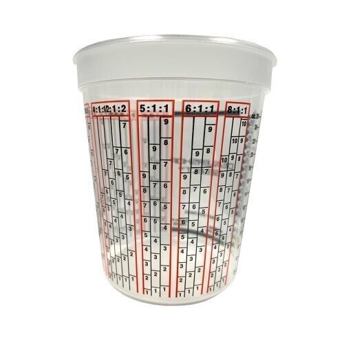 Paint Mixing Cups, Disposable, Solvent Resistant, Quart Size, Qty 100 ...
