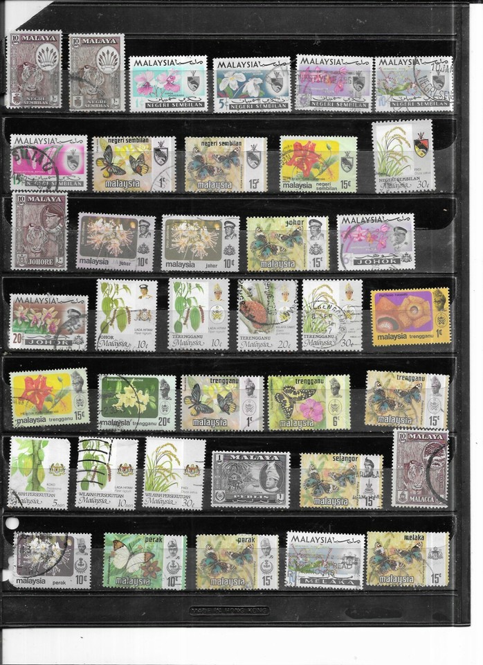 MALAYSIA STATES. SELECTION OF 38. VERY FINE USED. AS PER SCAN. | eBay