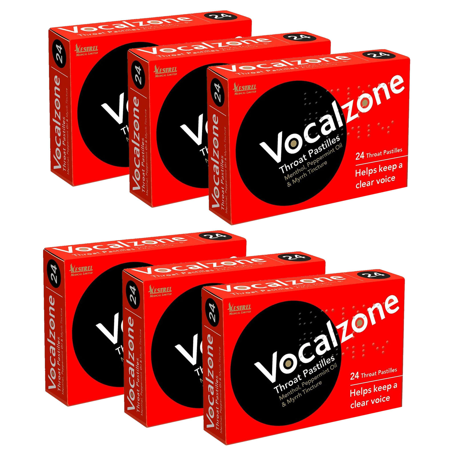 Vocalzone Throat Pastilles 24 Pastilles Helps Keep Clear Voice, Select ...