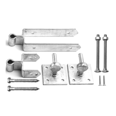 Field Gate Hinge Heavy Duty Double Strap Fixings Hangers on 4" Plate ...