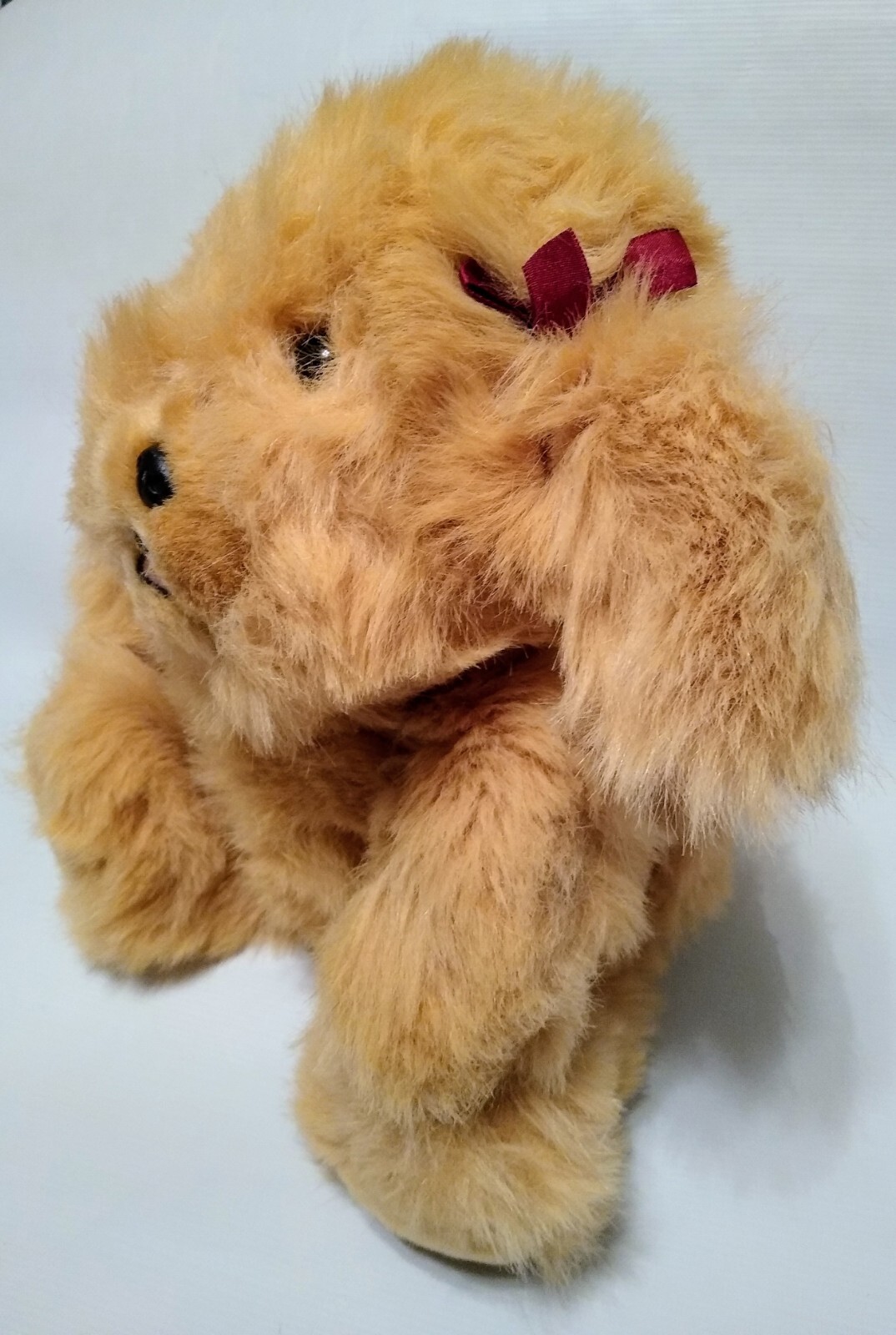 Vintage Jerry Pets Elsner Puppy Dog Tan Plush Stuffed Animal 14" Bows ...