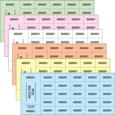 250 Chinese Auction /Penny Sale /Tricky Tray Tickets -Made in US - FREE ...