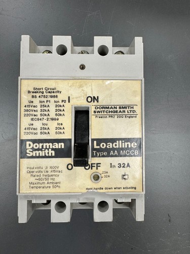Dorman Smith Loadline MCCB 32 Amp Triple Pole 3 Phase 32A AA LLBAAT32 ...