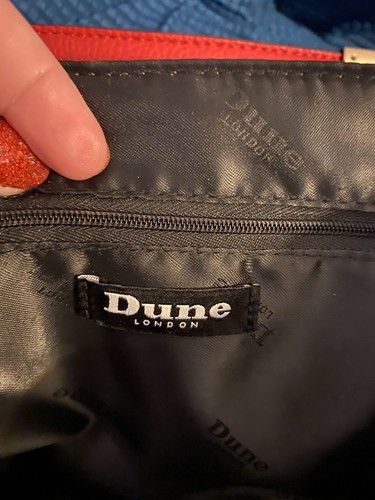 dune london Leather Rattan Red White handbag | eBay