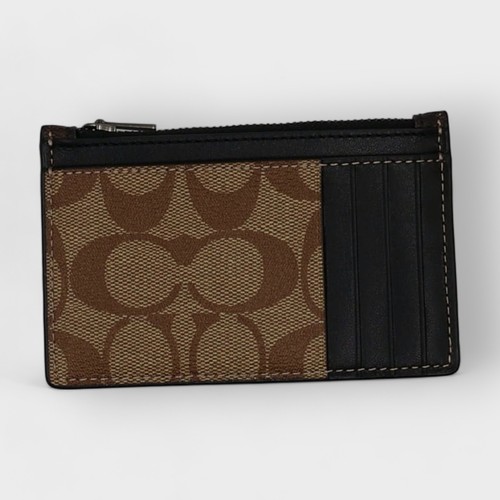 Coach Men's Zip Card Case In Signature Canvas | eBay