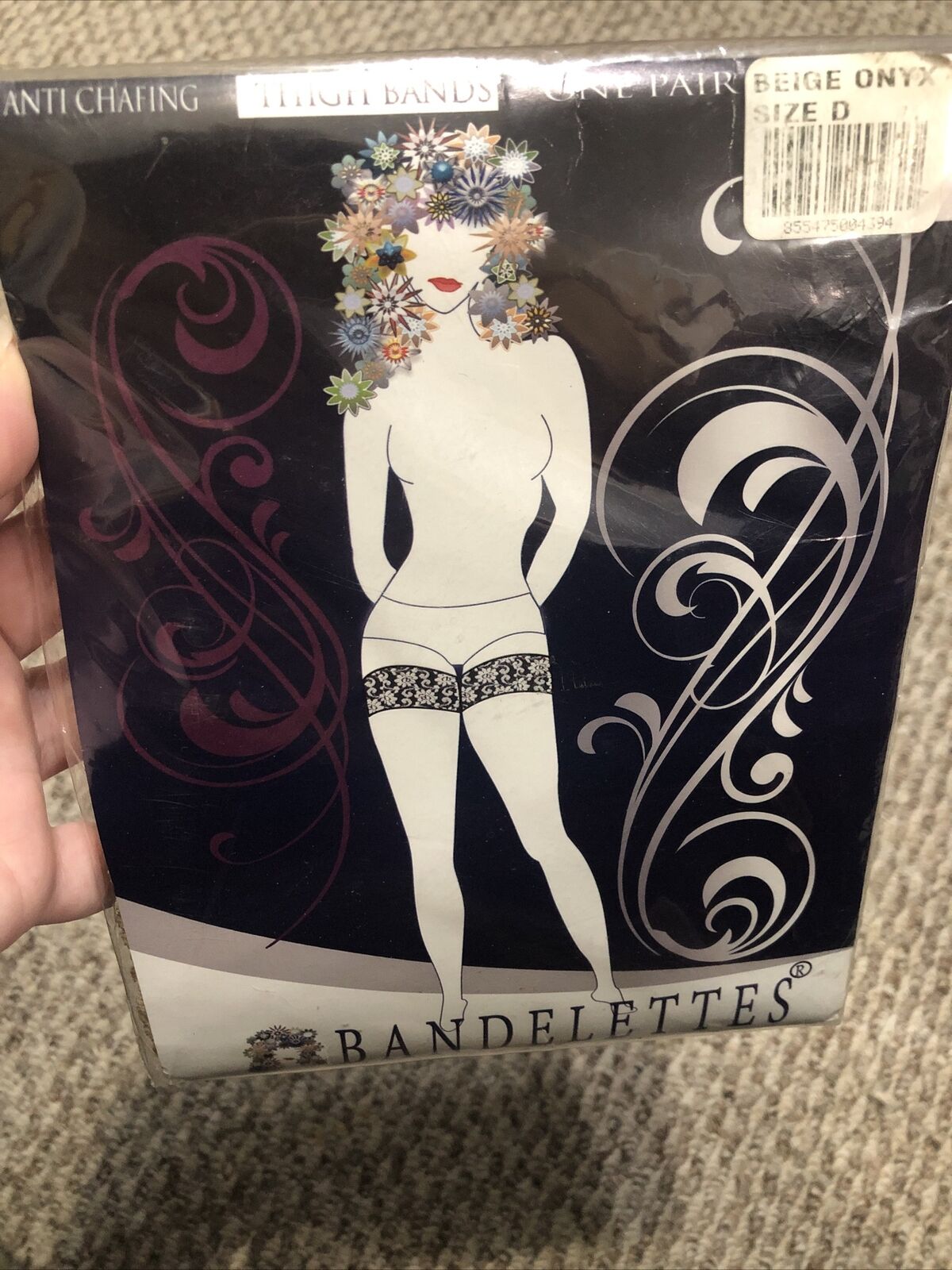 Bandelettes Anti Chafing Thigh Bands Beige Onyx Size D One Pair 27 28