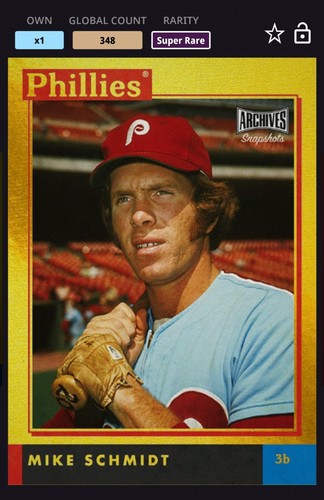 Topps BUNT DIGITAL Archives 2020 MIKE SCHMIDT Phillies Gold Snapshots ...