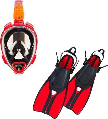Ocean Reef Aria QR+, Duo II Travel Ready Mask/Fins Set Diving ...