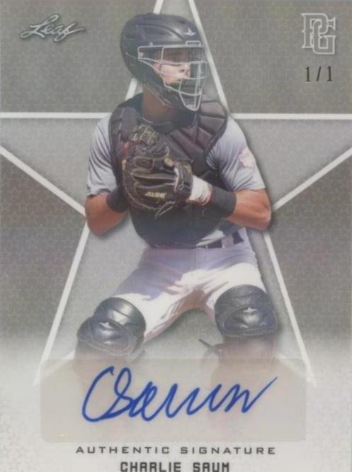 2020 Leaf Perfect Game National Showcase - Charlie Saum #BA-CS3 Silver ...