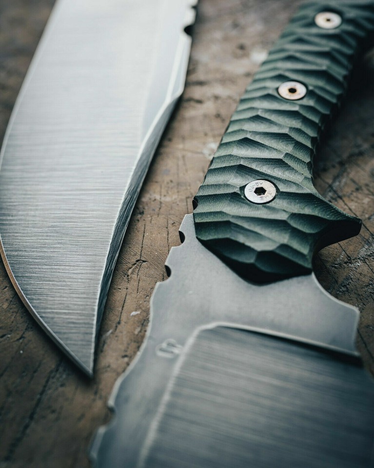 Custom Handmade D2 Tool Steel GOD FATHER Bowie Knife With G-10 Micarta ...