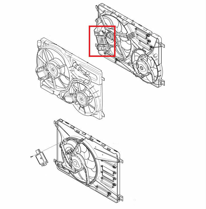 for RANGE ROVER EVOQUE FREELANDER RADIATOR COOLING FAN CONTROL MODULE ...