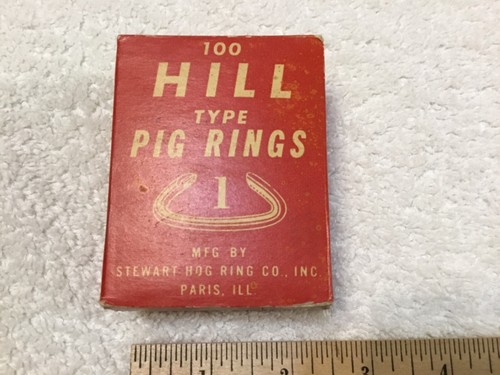 Vintage Hill Pig Rings Type 1 Stewart Hog Ring Co. Inc. Paris ILL. made ...