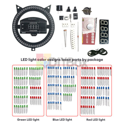Micro USB LED Alarm Clock DIY Electronic Soldering Kit For Teaching ...