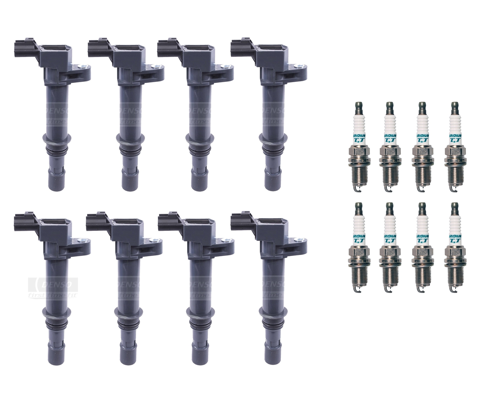 Denso 8 Ignition Coil & 8 Iridium TT Spark Plug 0.04 Kit For Honda ...