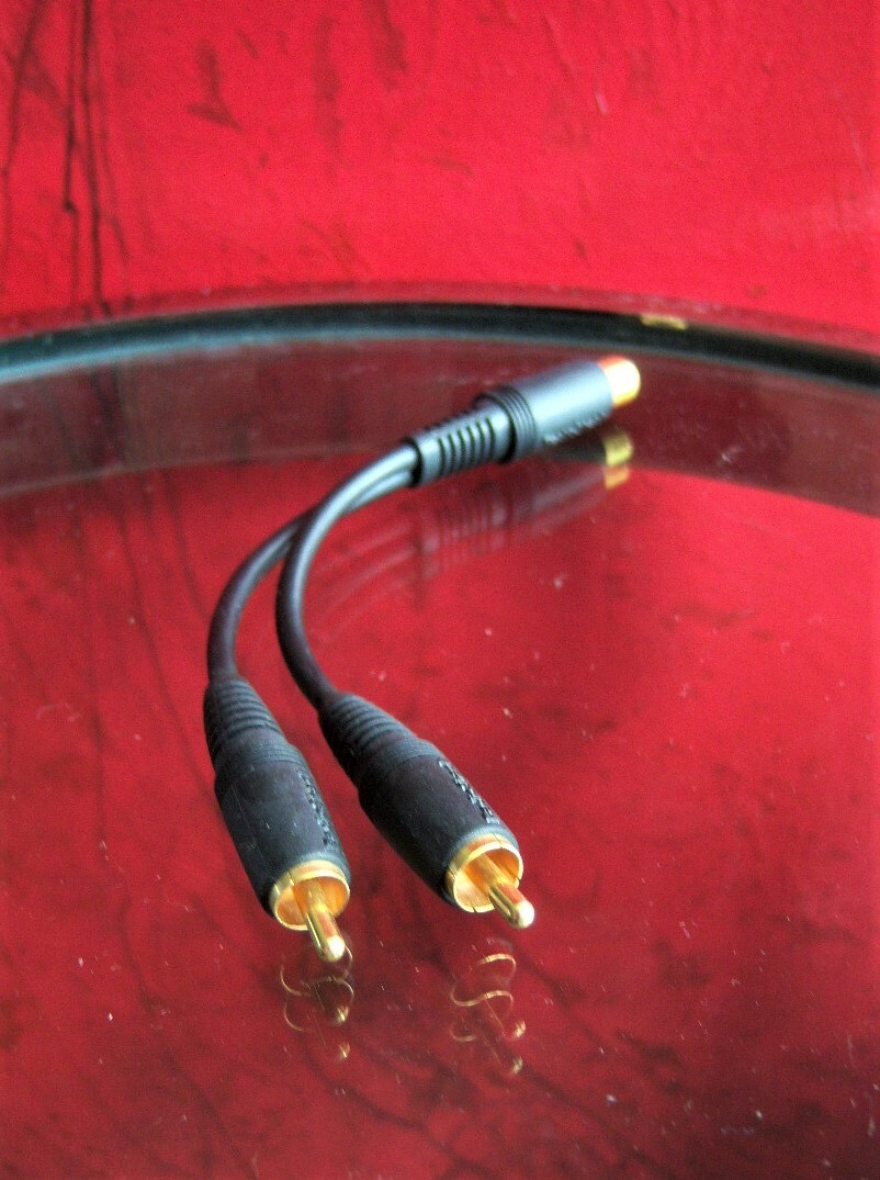 Vintage 1990's Radio Shack RCA female connector microphone Y cable to ...