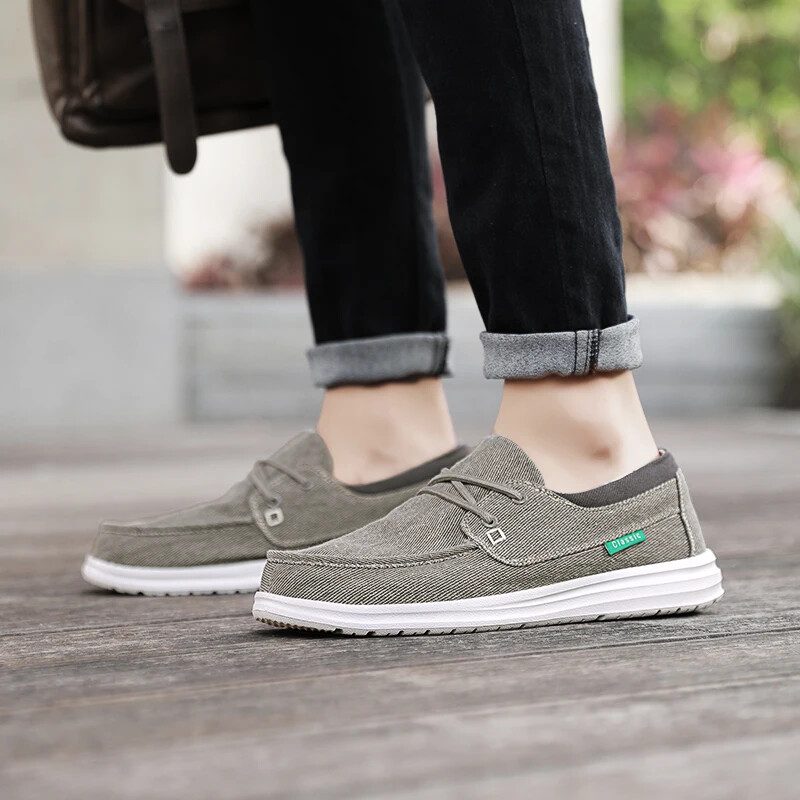 Summer Men's Canvas Shoes Breathable Casual Shoes Loafers Slip on ...