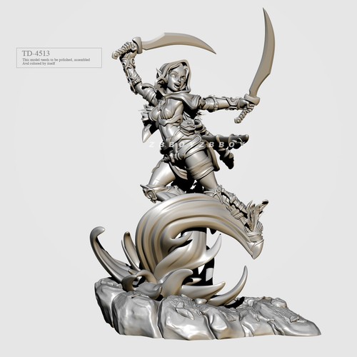 50mm Female Japanese ronin Girl Unpainted Model Kits Unassembled Garage ...