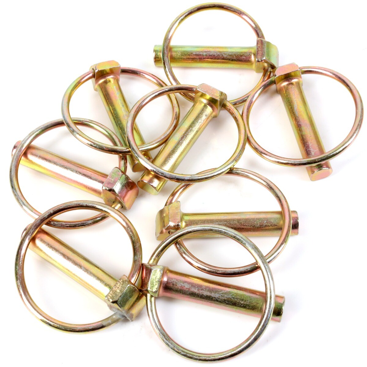 LARGE LYNCH PIN 8x Linchpin Rings 10Mm Linch Shaft Locking Tractor ...