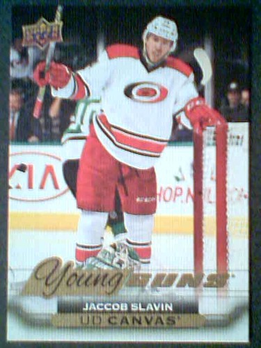 JACCOB SLAVIN 15/16 UD CANVAS YOUNG GUNS ROOKIE VARIATION CARD SP | eBay