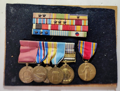 Set of KOREAN WAR Medals & Ribbon Rack - Also a World War II Medal WWII ...