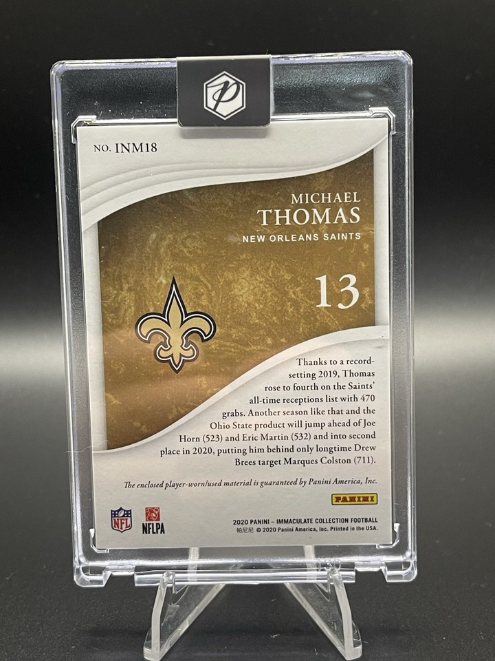 2020 Panini Immaculate Collection Michael Thomas Laundry Tag Relic #10/ ...