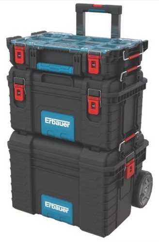 Erbauer Connecx Tool Storage System - 3 Pieces Modular Toolbox Heavy ...