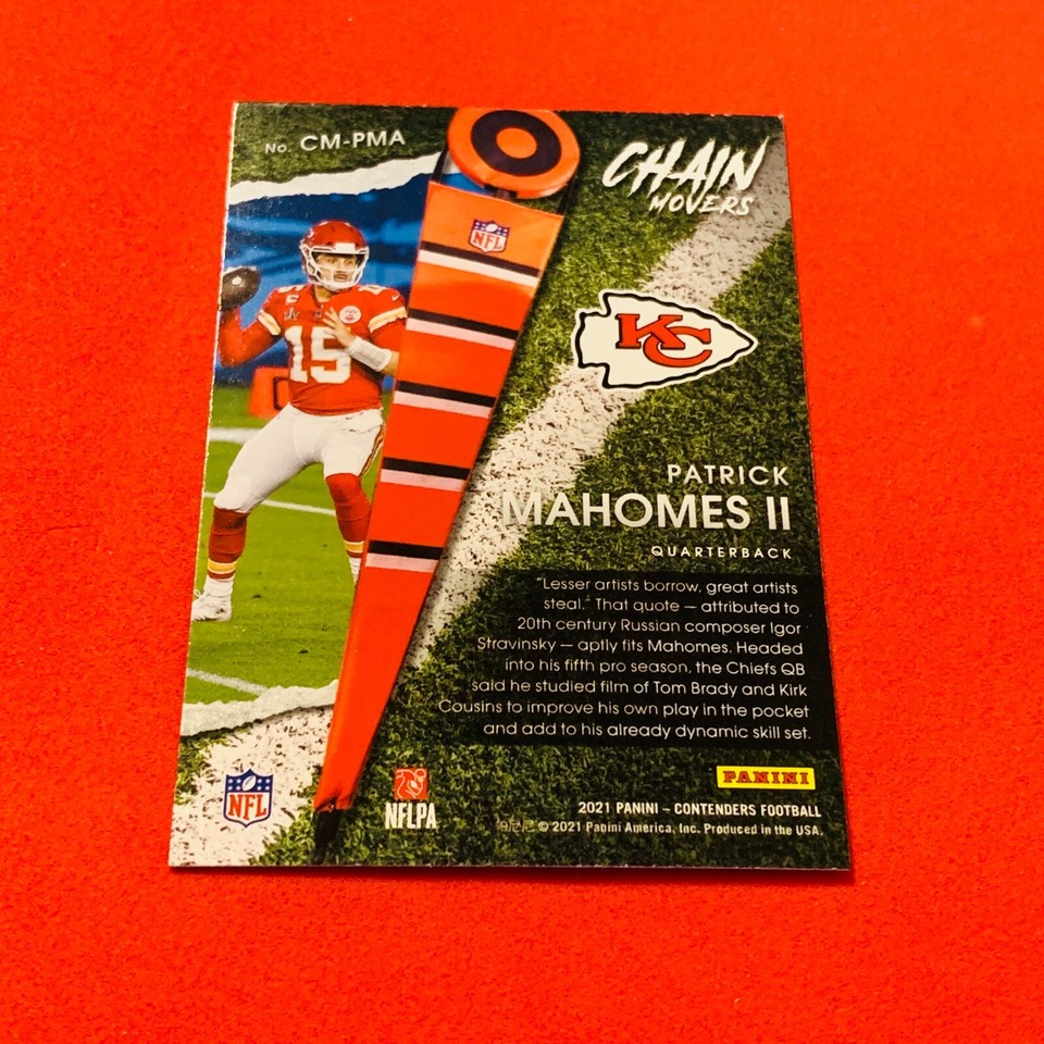 Patrick Mahomes II CHAIN MOVERS EMERALD Kansas City Chiefs 2021 ...