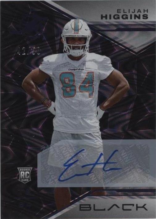 2023 Panini Black - Rookies Elijah Higgins #103 Royal Autographs /50 ...